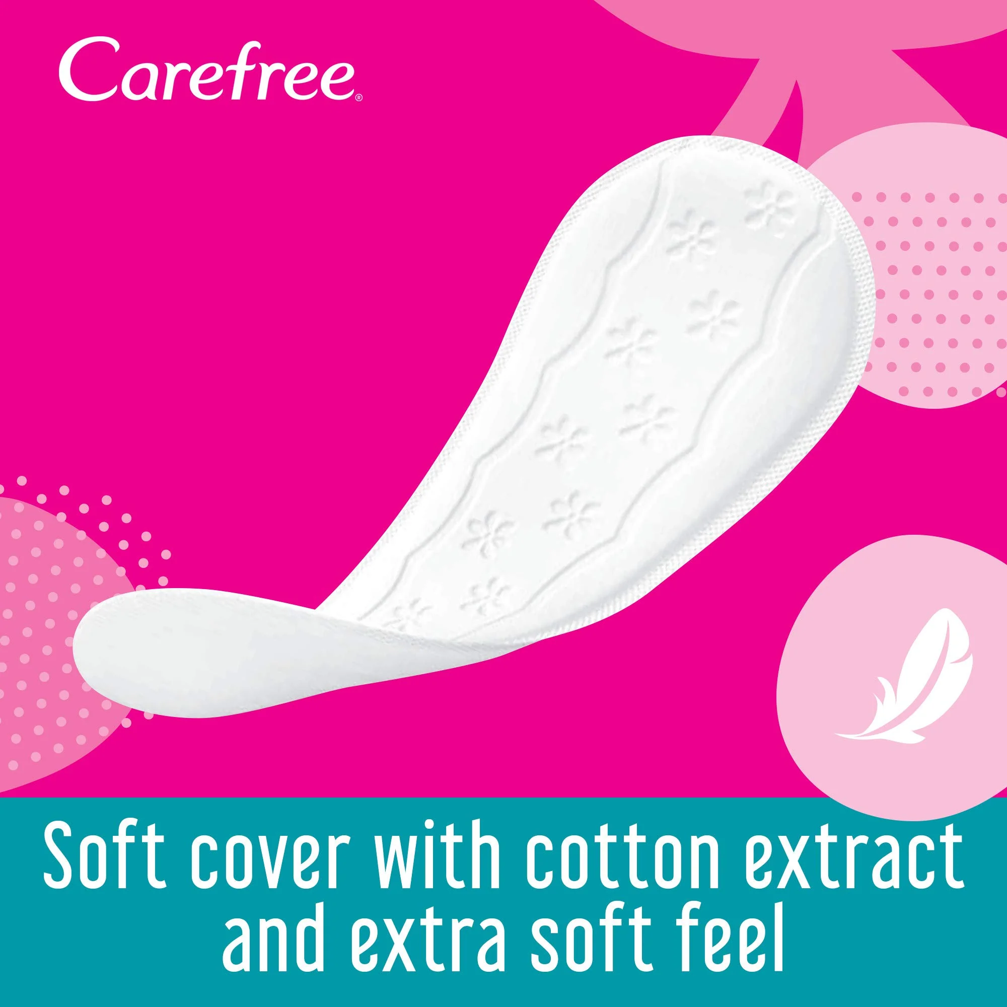 Carefree Single Wrapped Cotton Panty Liners 20Pcs