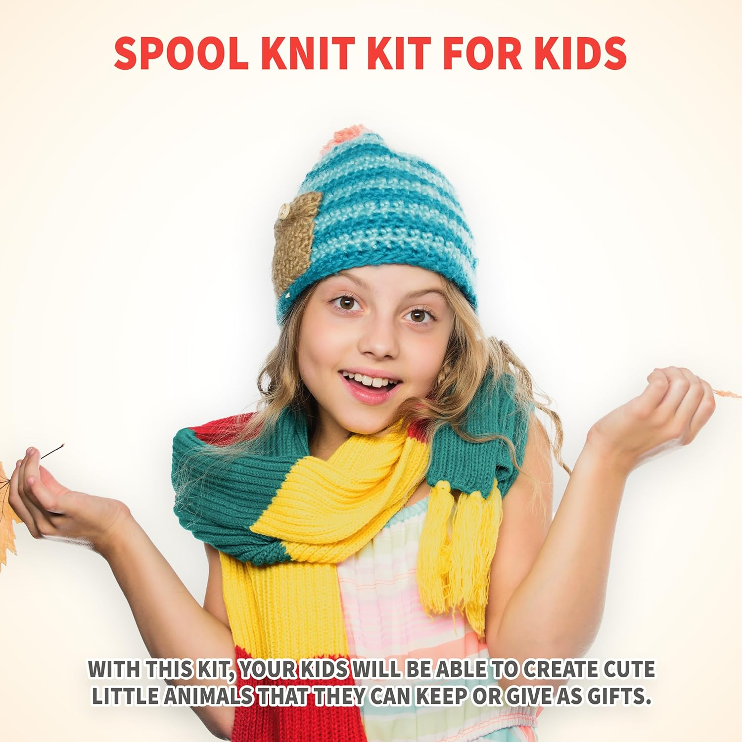 SBX106GEN00013 SpiceBox Spool Knit Animals Craft Kit SBX106GEN00013
