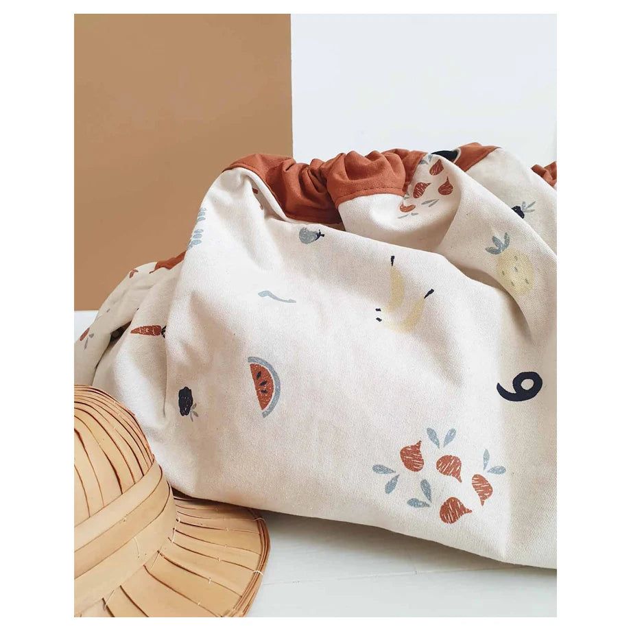 Play&Go 2 In 1 Playmat & Toy Storage Bag Veggie Numbers